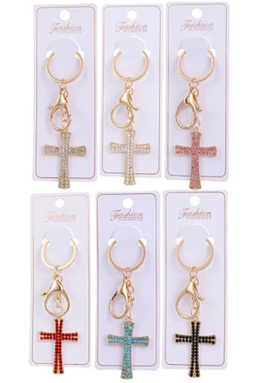 Cross Rhinestone Key Chain – Southern Gals & Company