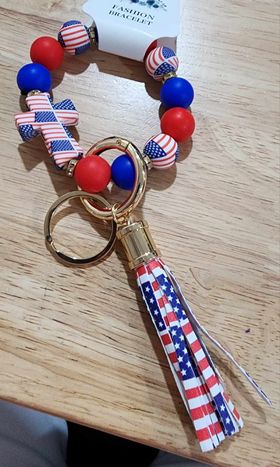 Flag Cross Bead Keychain – Southern Gals & Company